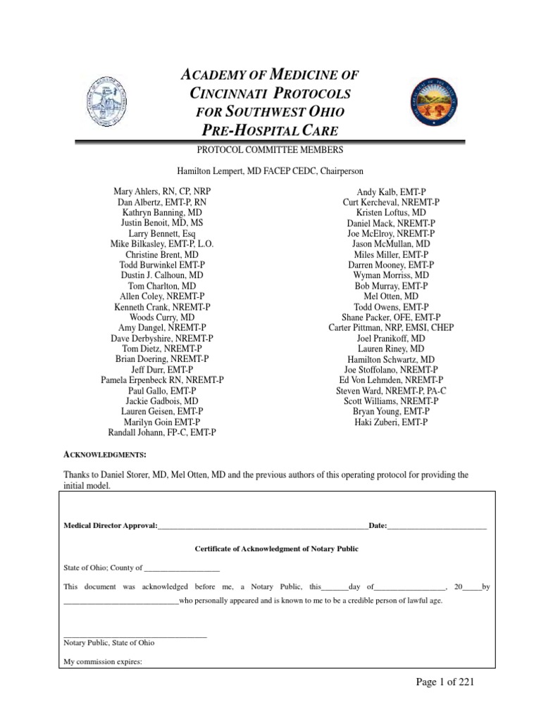 2018 Ems Protocols Final | PDF | Emergency Medical Services | Emergency ...