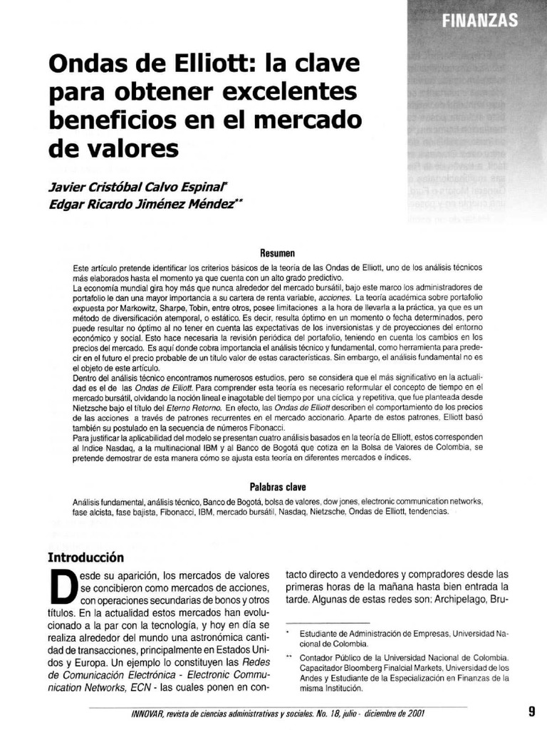 Ondas de Elliott Unal PDF | PDF | Compartir (Finanzas) | Olas
