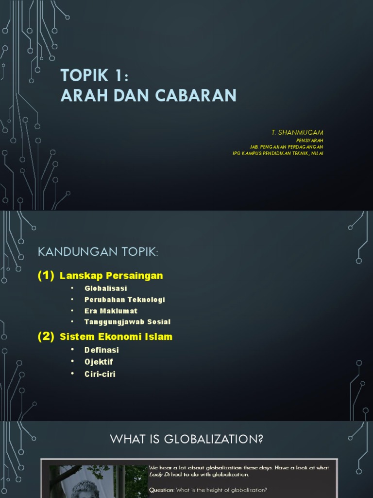 Topik 1 Arah Cabaran Perniagaan | PDF