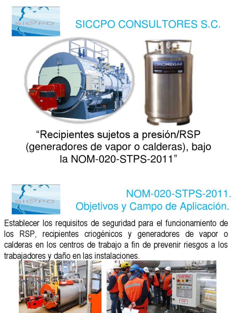 Curso Nom 020 Stps | PDF | Presión | Caldera