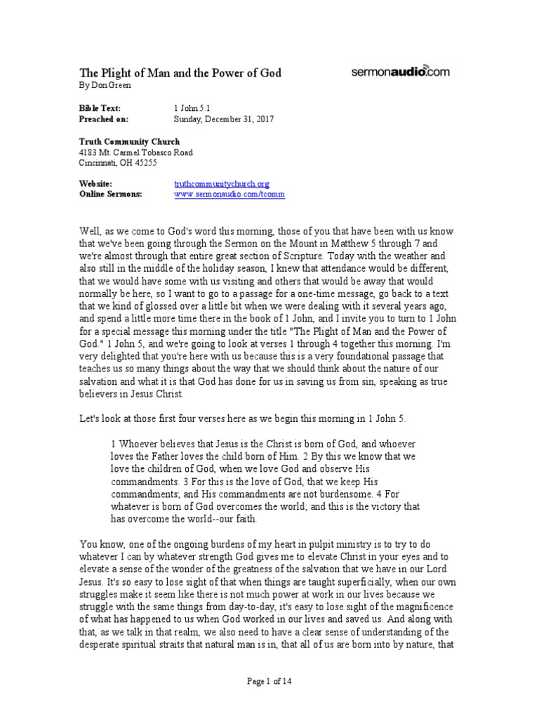 2017.12.31.a Plight of Man and Power of God - Don Green - 12181141561 ...