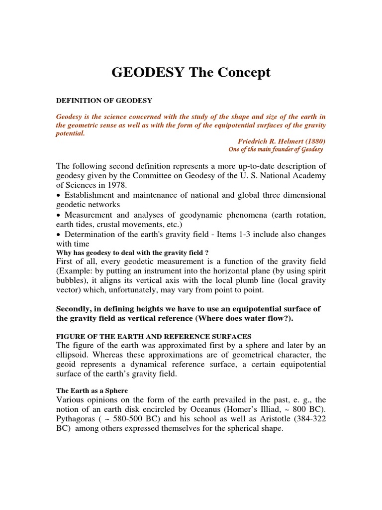 Principles of Geodesy | Geodesy | Cartesian Coordinate System