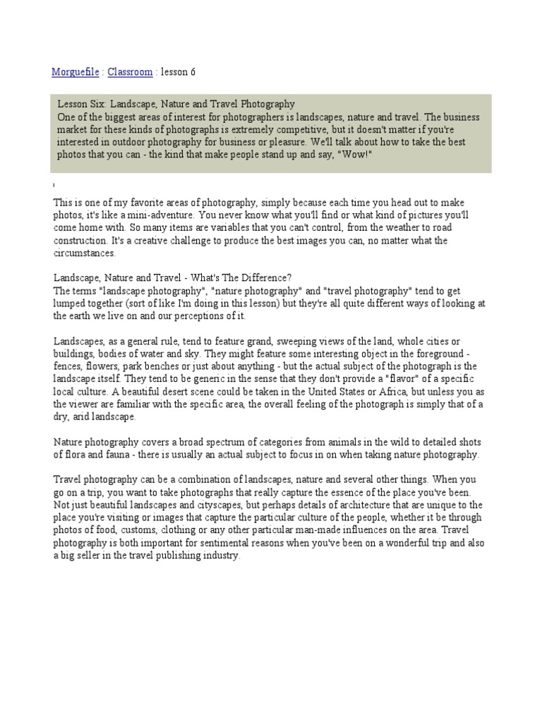 Lesson 6 | PDF | Exposure (Photography) | Camera