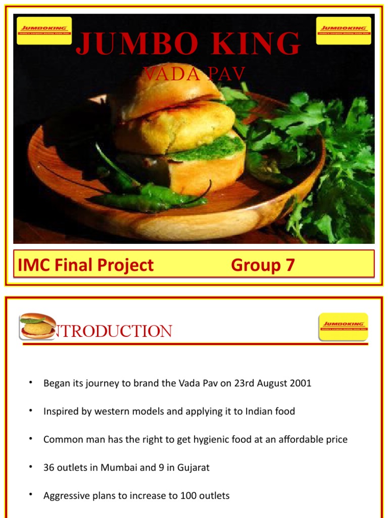 Jumbo King: Vada Pav | PDF | Advertising | Mass Media