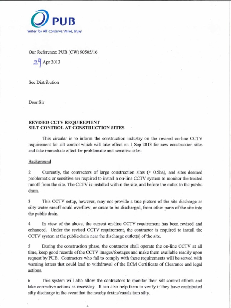 Circular Revised CCTV Requirement | PDF