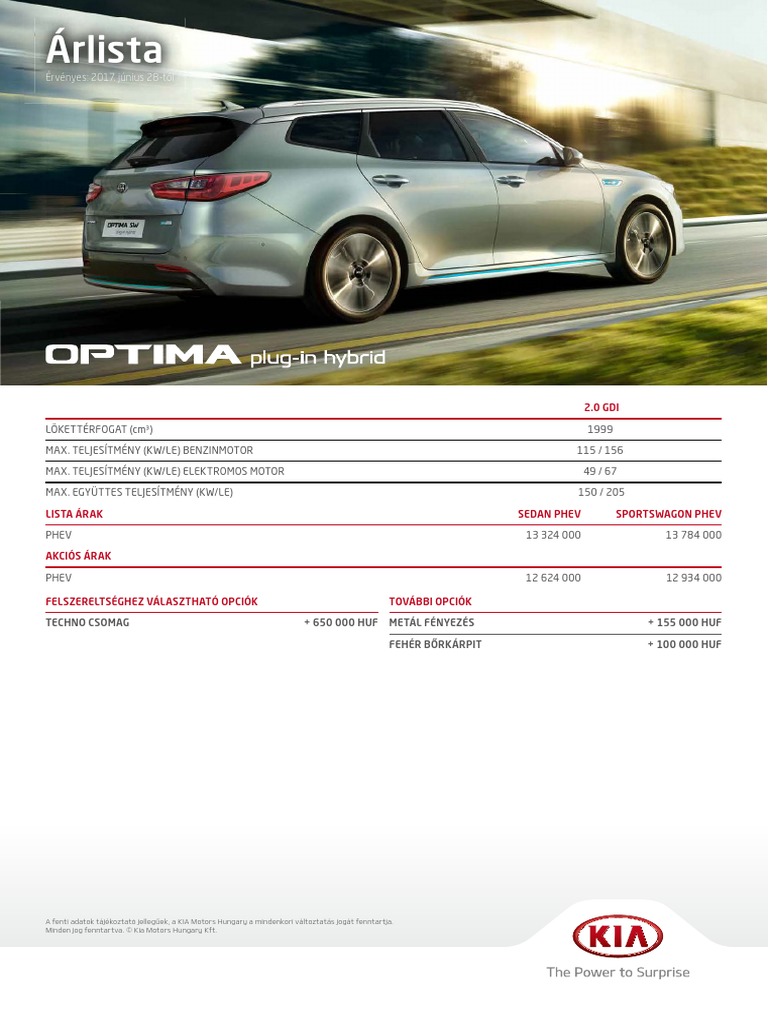 Kia Optima Phev Arlista | PDF
