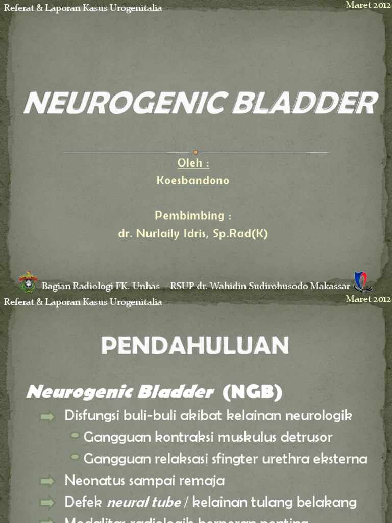 PP Neurogenic Bladder | PDF
