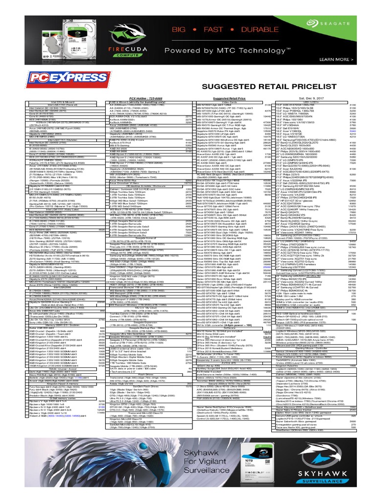 2017-12-09 - PC Express - Suggested Retail Price List PDF | PDF | Hdmi ...