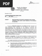Cao-01-2019 Post Clearance Audit and Prior Disclosure Program | PDF