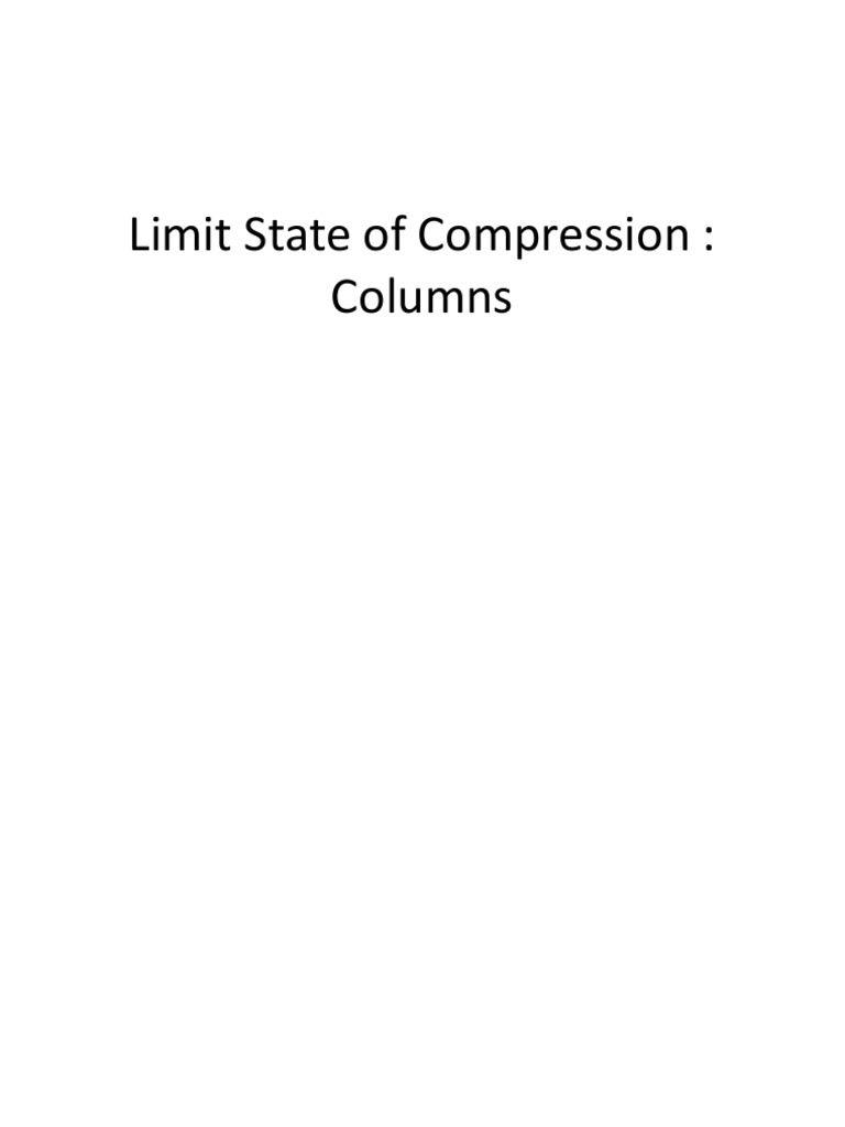 Limit State of Compression | PDF