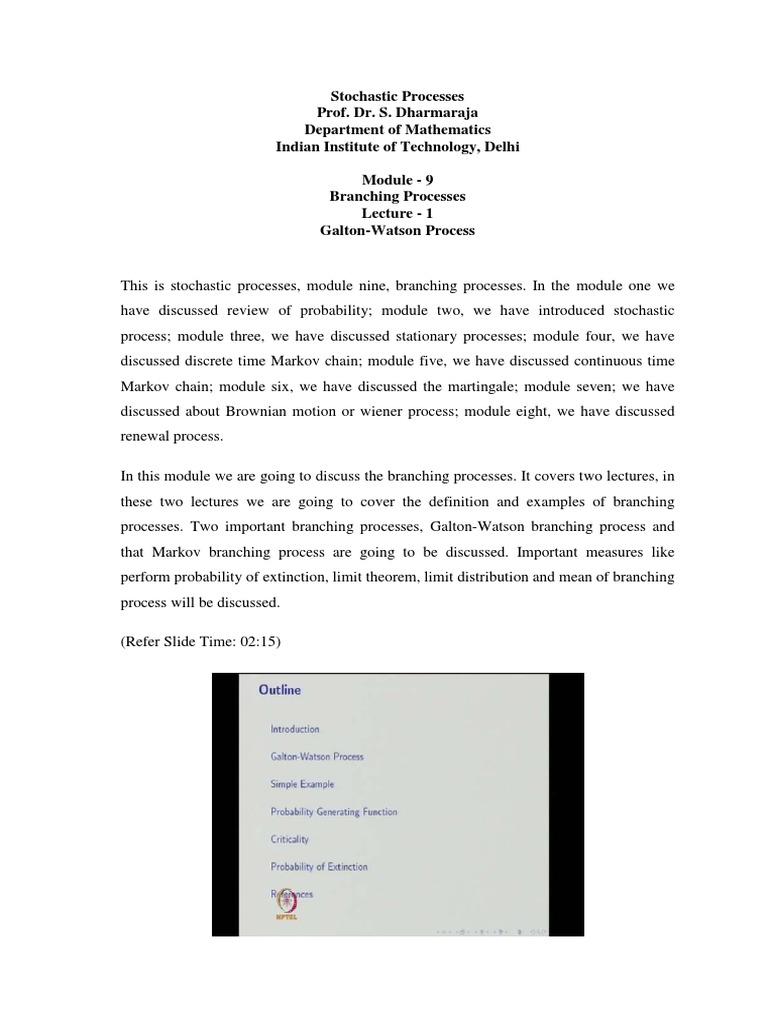 Lec38 PDF | Download Free PDF | Stochastic Process | Markov Chain