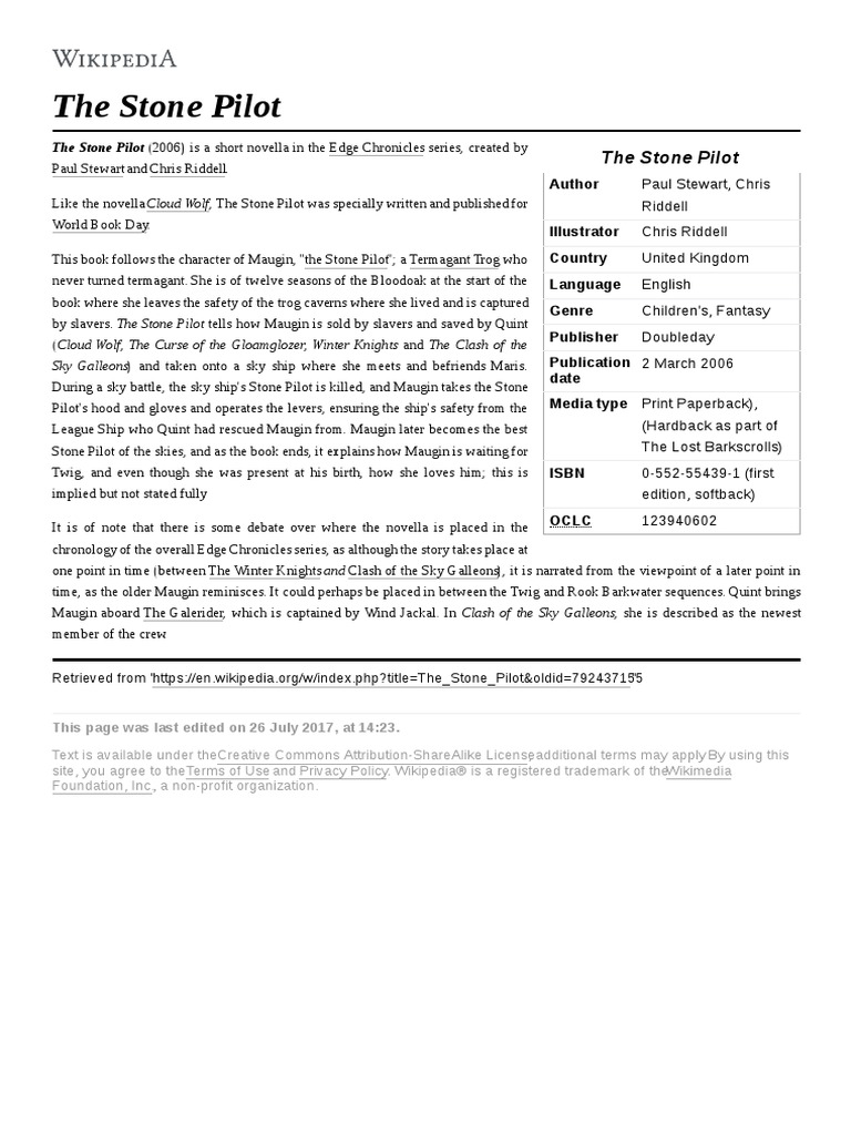 The Stone Pilot | PDF | Fantasy Novel Series | Fantasy Novels