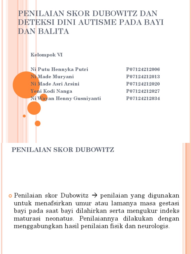 Skor Dubowitz Dan Autisme II | PDF | Kesehatan Holistik