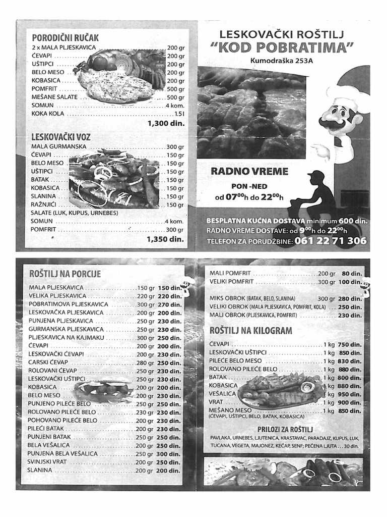 Brza Hrana Kod Pobratima | PDF