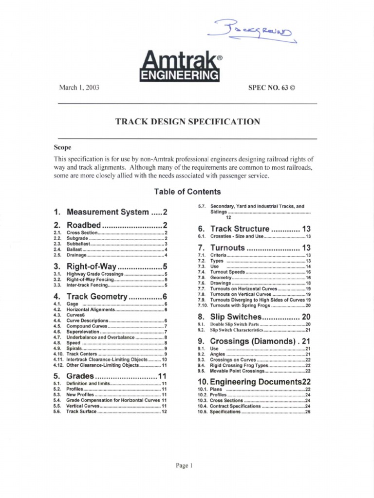13-Amtrak Track Design Requirements | PDF