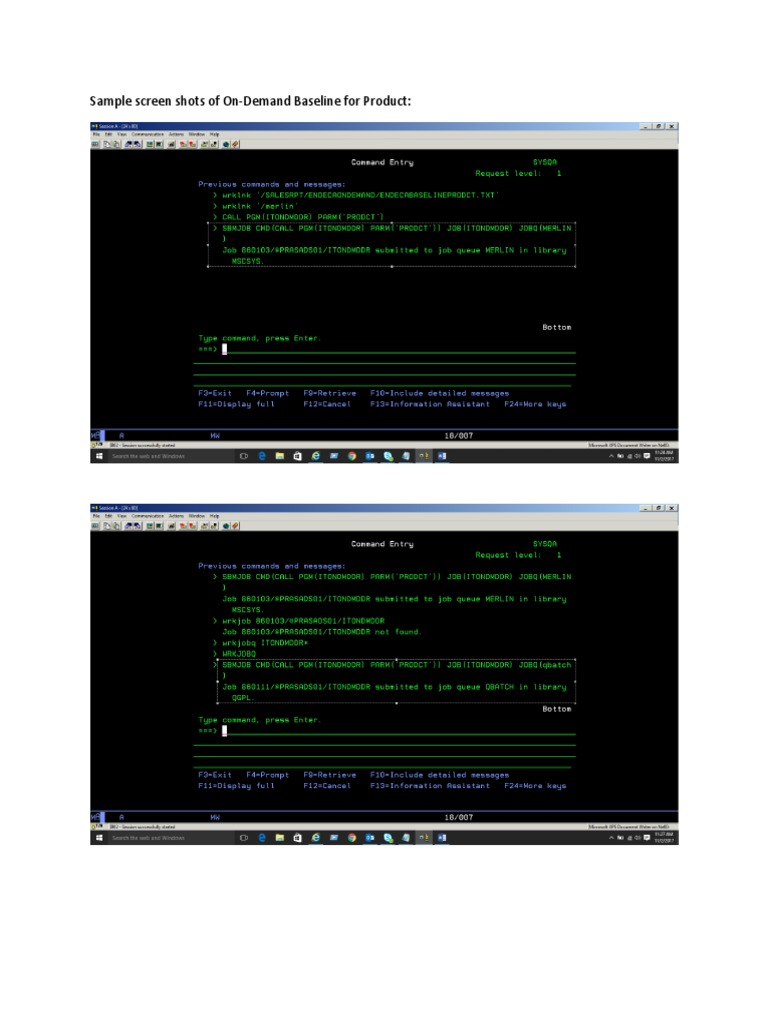 Sample Screen Shots of On | PDF