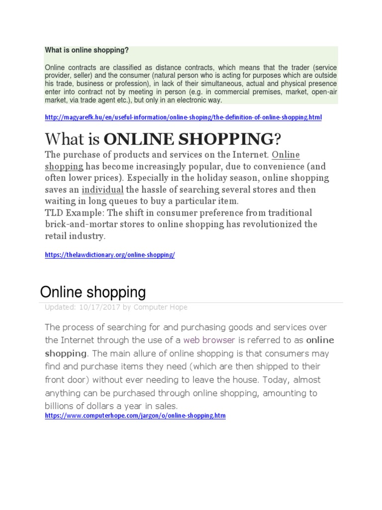 What Is Online Shopping | PDF | Online Shopping | Retail