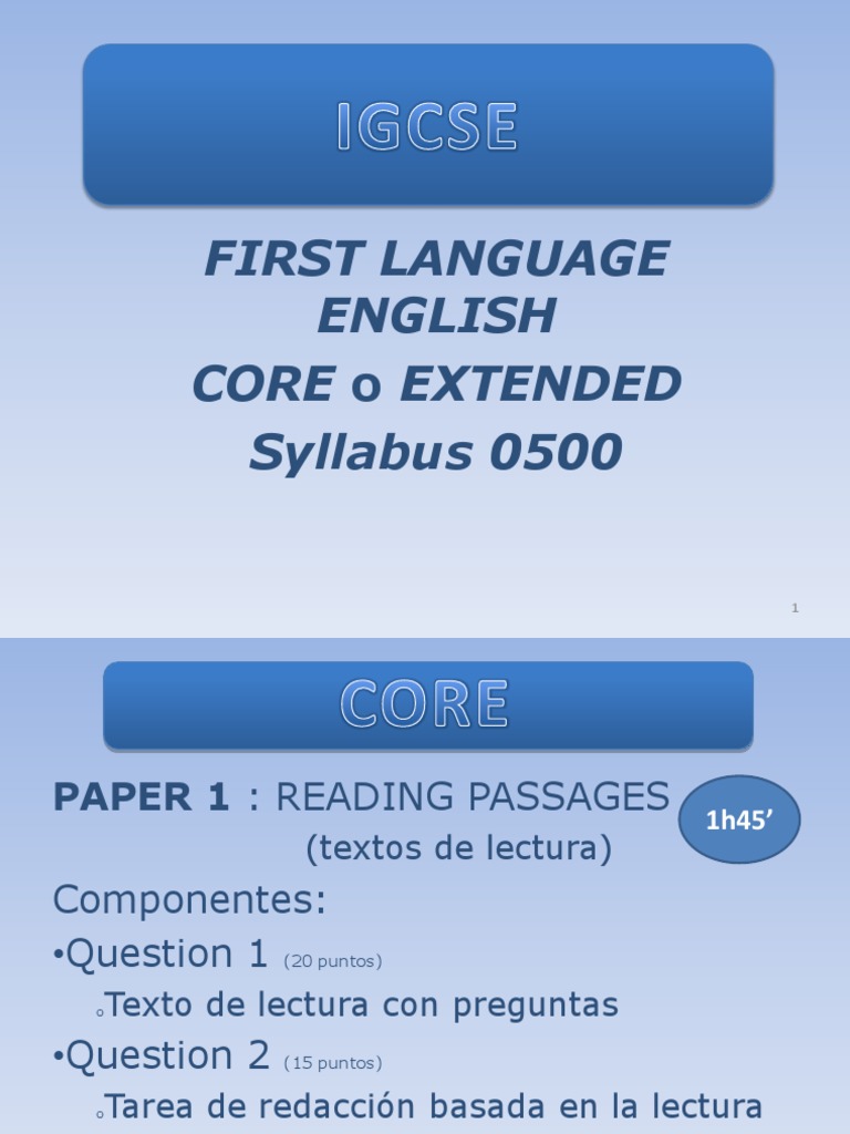 02-IGCSE First Language English 0500-2018 | PDF | Prueba (evaluación ...