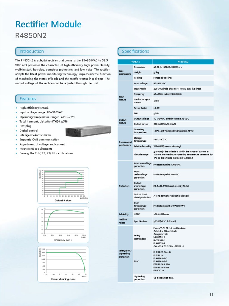 Rectifier R4850N2 | Download Free PDF | Rectifier | Electrical Engineering