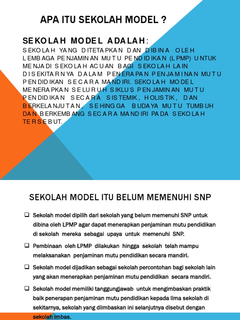 1.definisi Sekolah Model | PDF