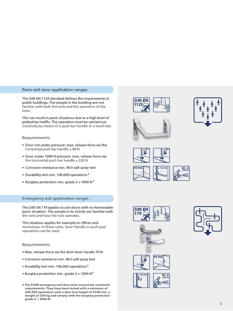 DIN EN 179 I 1125 PDF | PDF | Door | Components