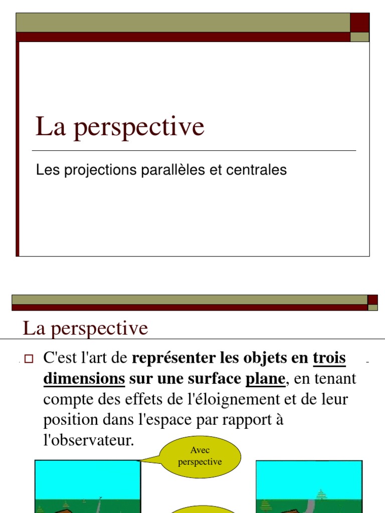 Perspective | PDF | Perspective (représentation) | Géométrie projective