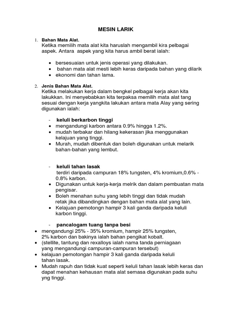 Bahan Mata Alat | PDF