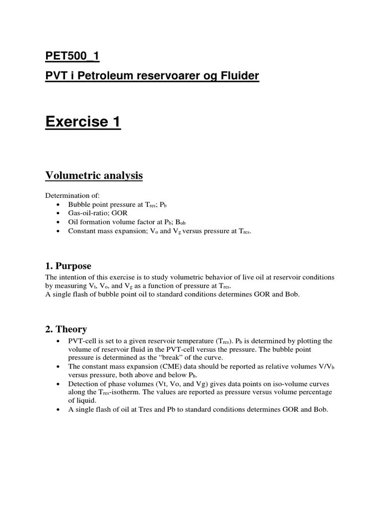 Volumetric Analysis of PVT Oil | PDF | Pressure | Petroleum Reservoir