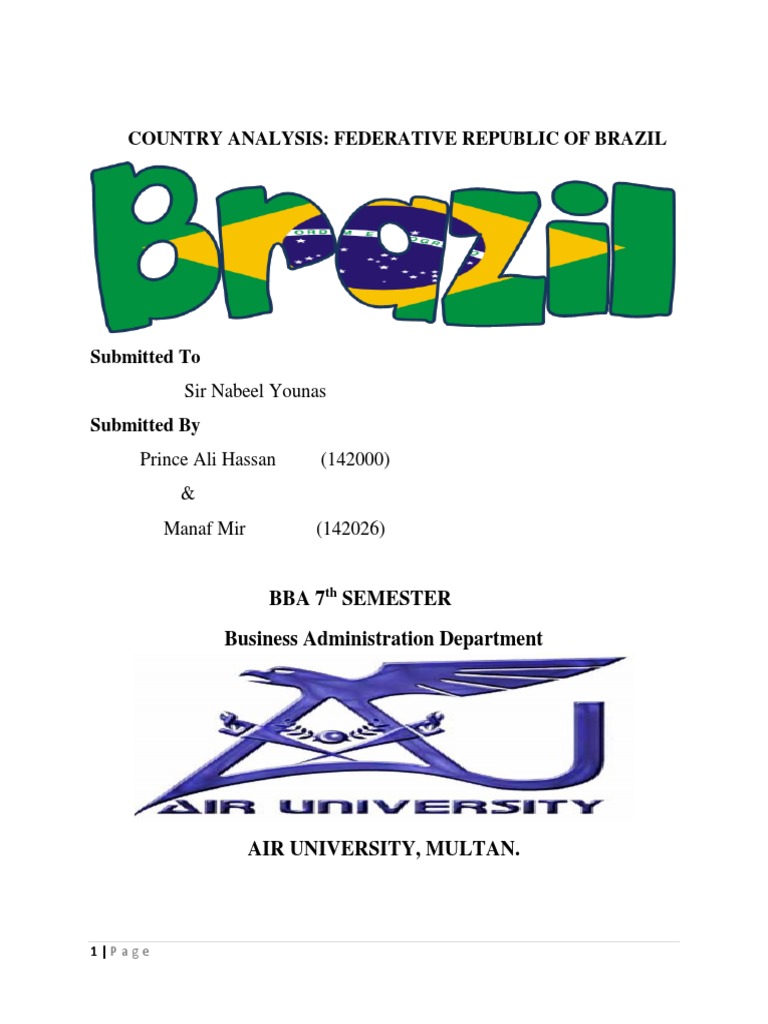 Country Analysis Brazil | PDF | Brazil | Economies