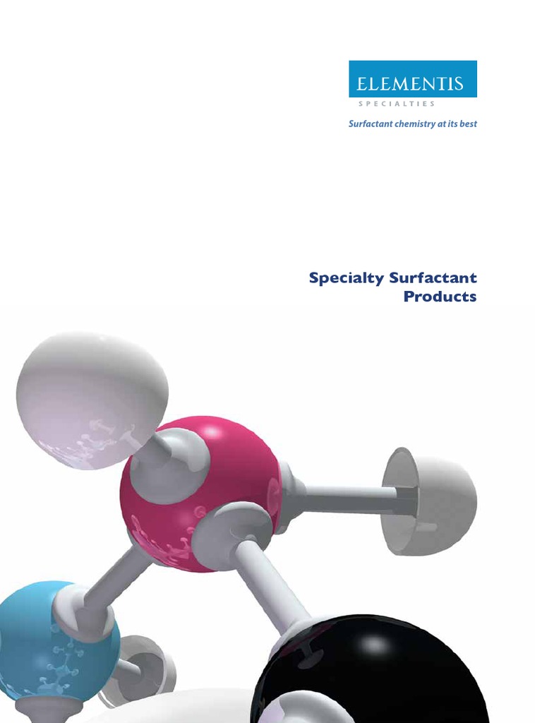 Elementis Specialties - Specialty Surfactant Products PDF | PDF | Surfactant | Salt (Chemistry)
