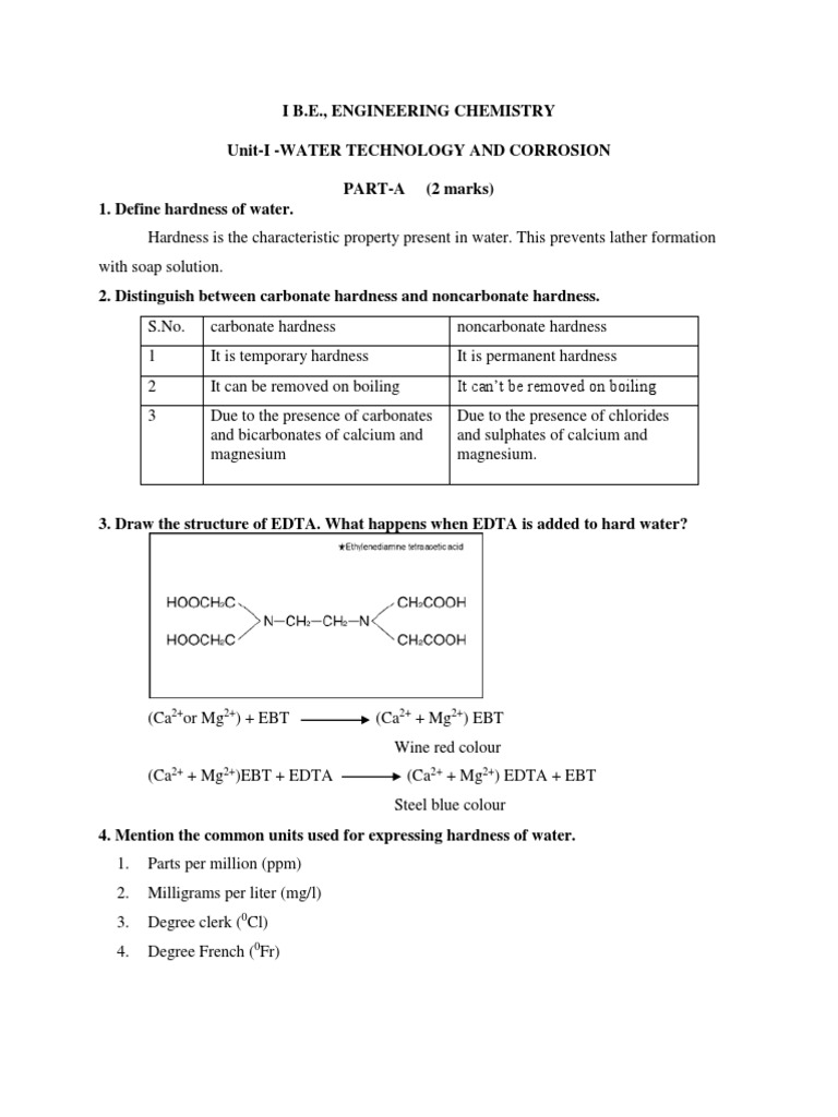 Chemistry For Engineers Question Bank With Answer | PDF | Phase Rule ...