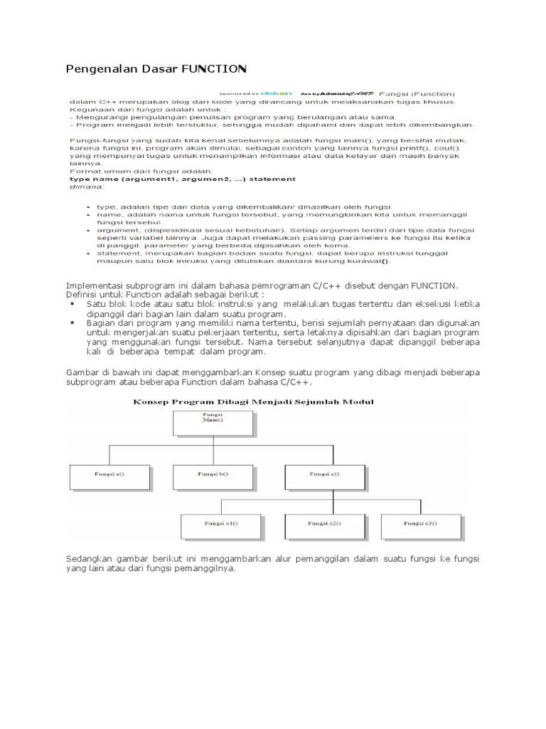 Function, Array, Perulangan, Percabangan | PDF | Komputer