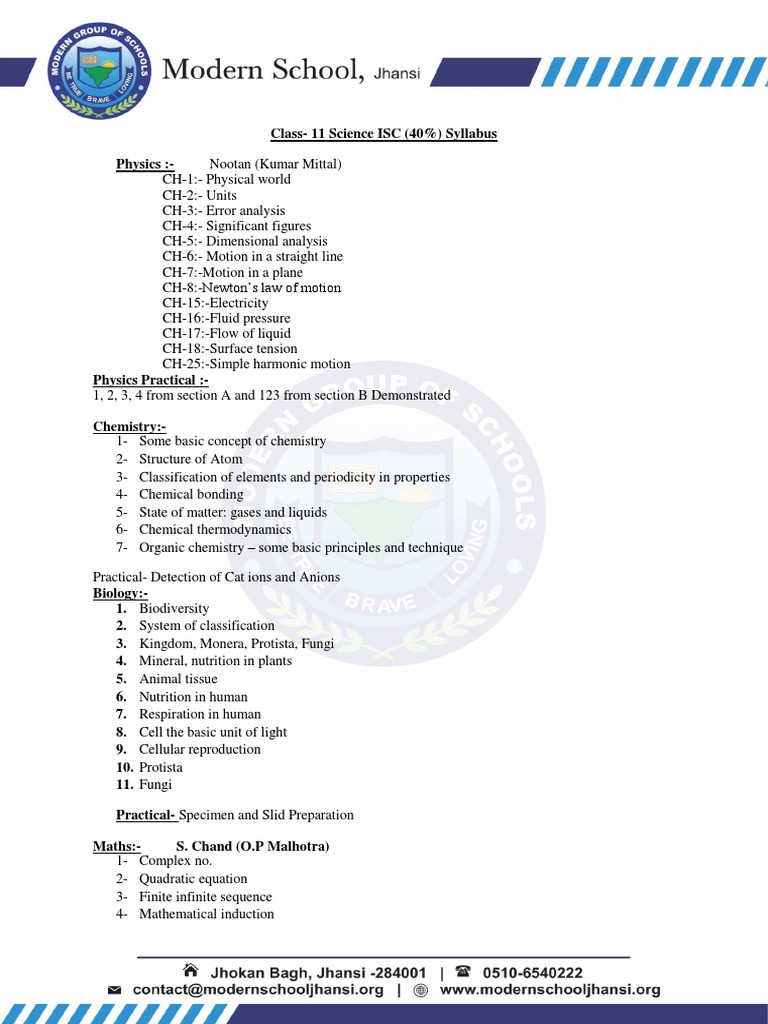 Class 11 ISC | PDF | Chemical Substances | Chemistry