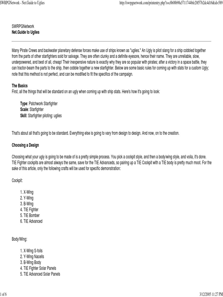 Sourcebook - Net - Guide To Uglies | PDF | Military Technology | Weaponry