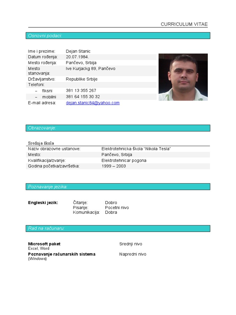 CV-Dejan Stanic | PDF