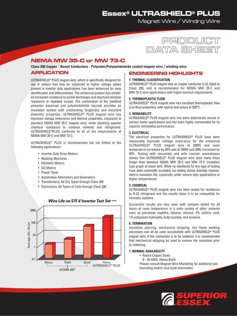 Ultrashield Plus Essex | PDF | Electric Motor | Electrical Resistance ...