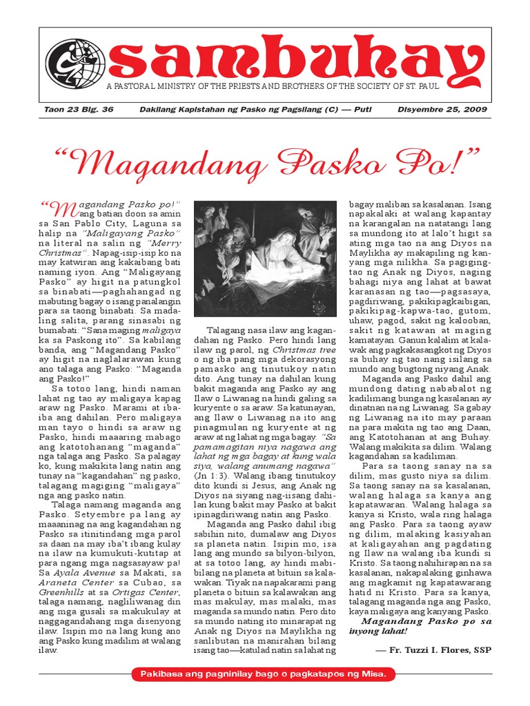 Dec 25 Filipino Mass Sambuhay | PDF