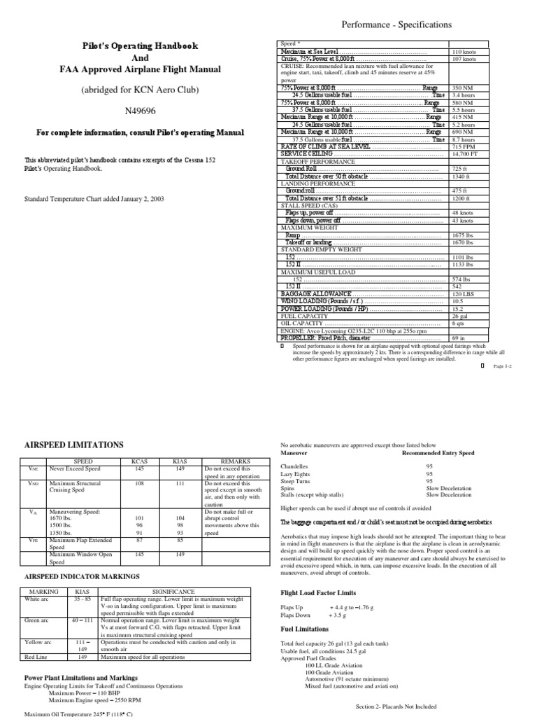 Manual C-152 (Ing) | PDF | Carburetor | Turbine Engine Failure