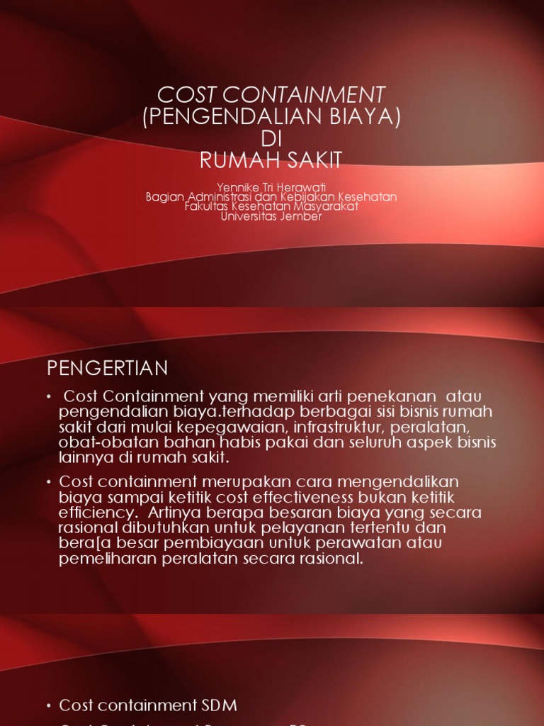 Cost Containment | PDF