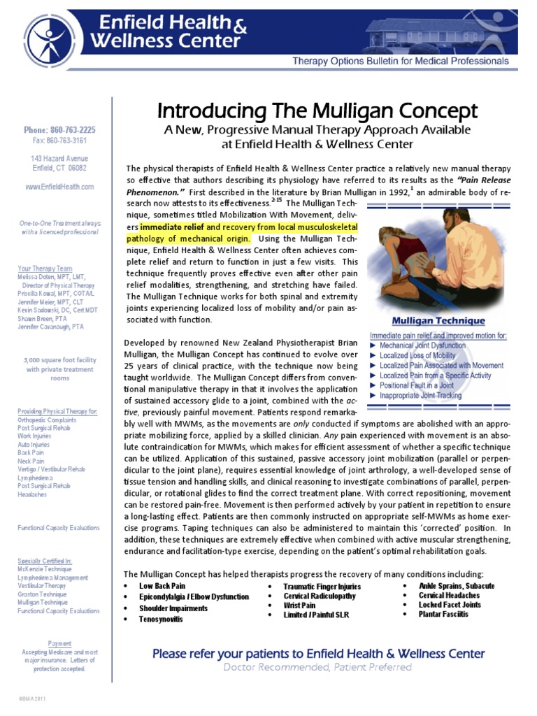 Introduction To Mulligan Concepte | PDF | Physical Therapy | Medicine