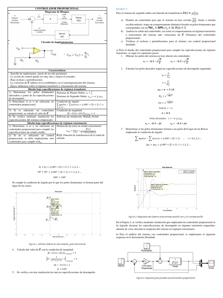 Controlador Proporcional - Diseno y ejemplos.docx | Ciencia aplicada ...