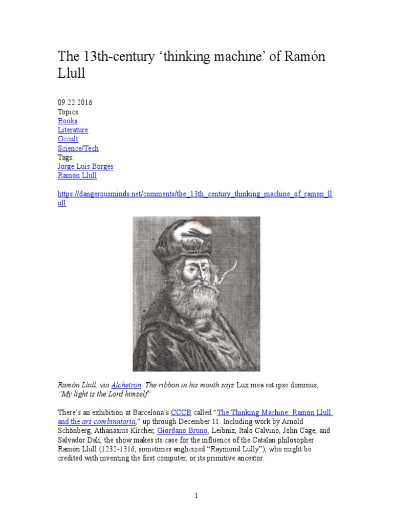 Ramon Llull | Religion And Belief