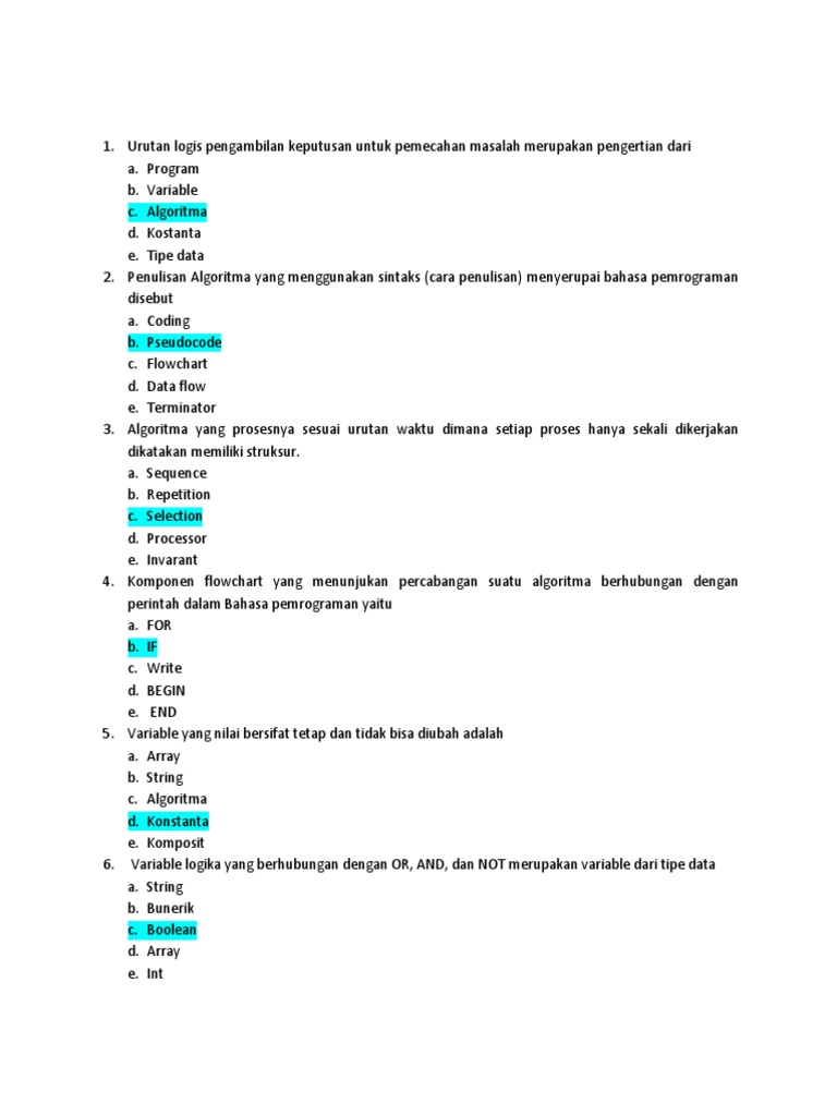 Algoritma dan Penulisan Pseudocode | PDF | Metode & Bahan Ajar