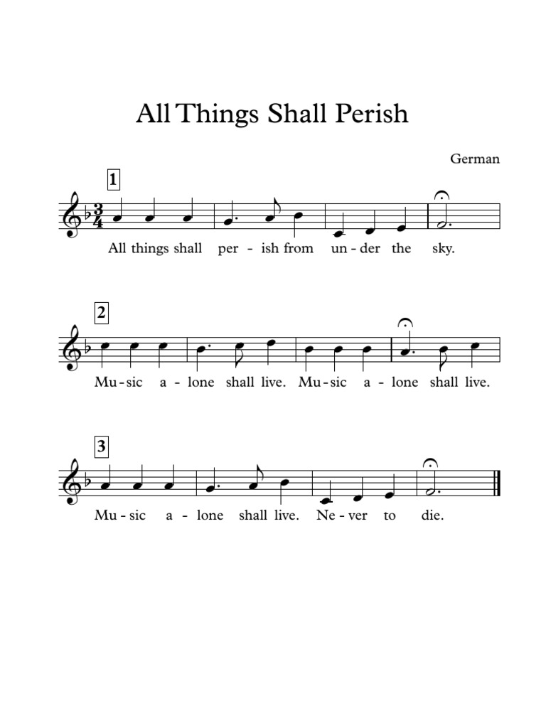 All Things Shall Perish - Full Score | PDF