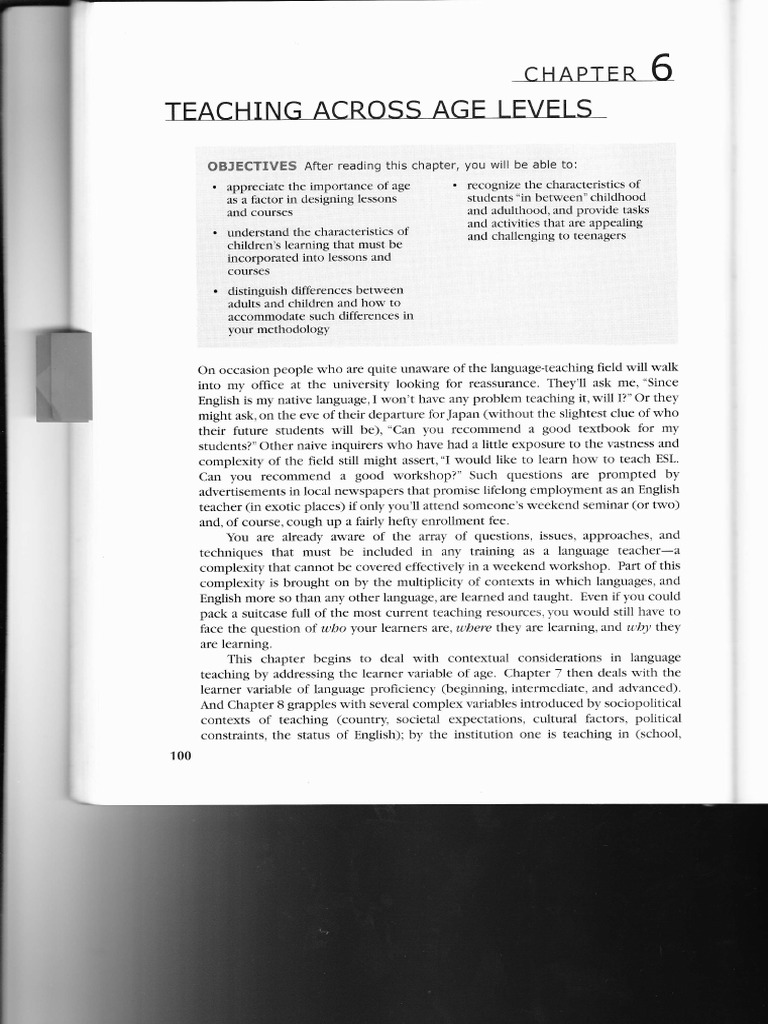 Teaching Across Age Levels | PDF | Adolescence | Second Language