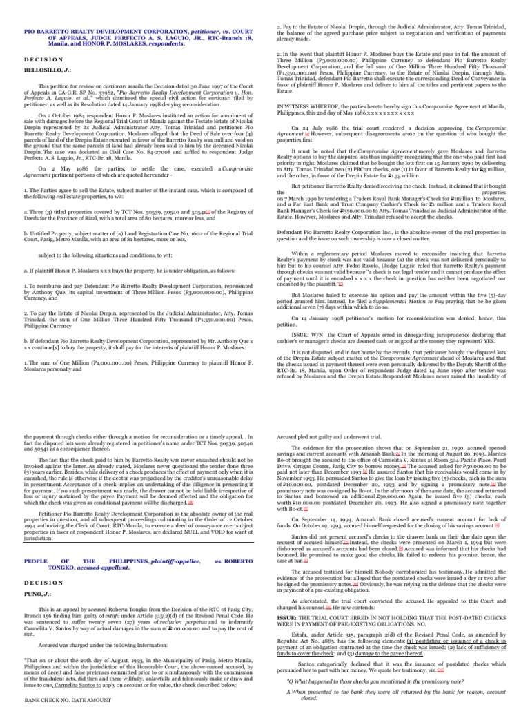 Nego Cases 2 | PDF | Lawsuit | Cheque