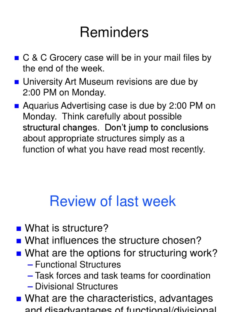 Reminders | PDF | Supply Chain | Business