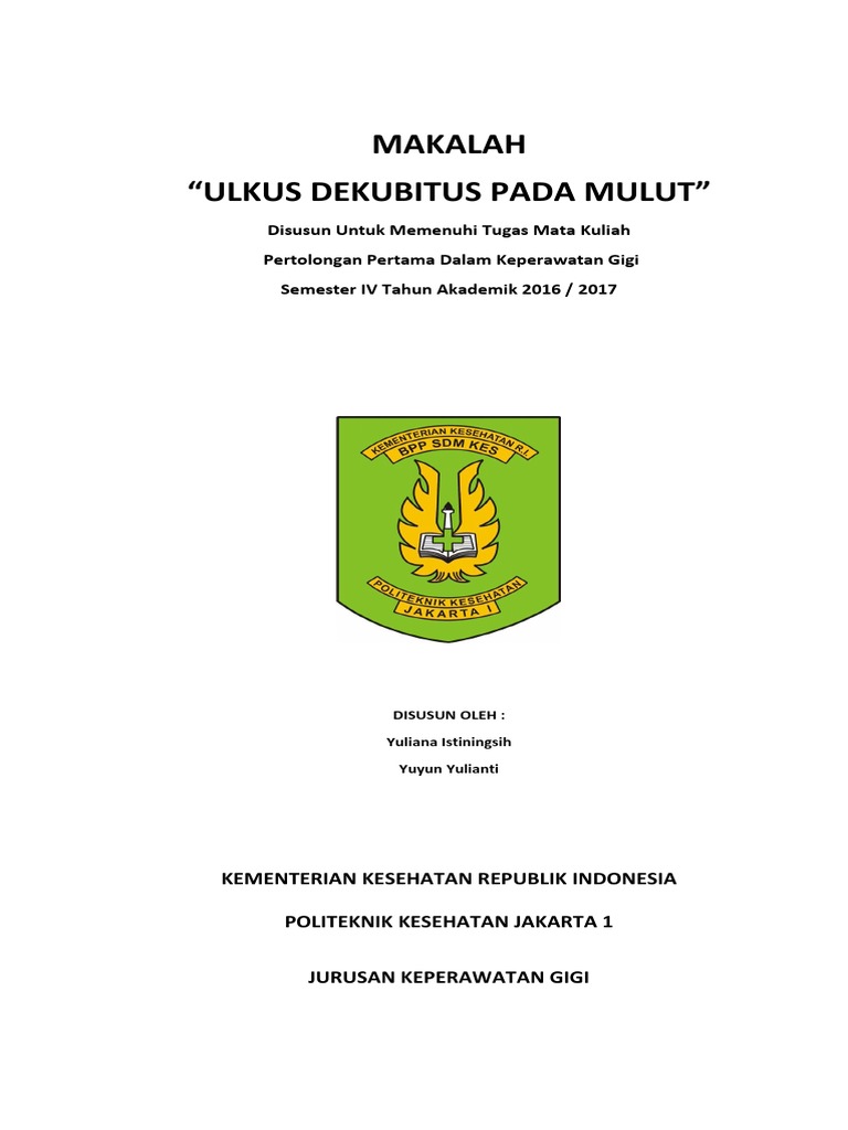 Ulkus Dekubitus di Dalam Mulut | PDF