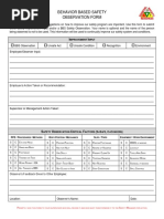 Form 5.4a - Job Observation Control Sheet | PDF | Personal Protective ...