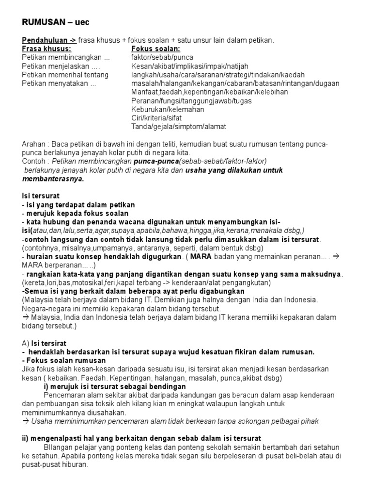 Rumusan Uec-Nota | PDF
